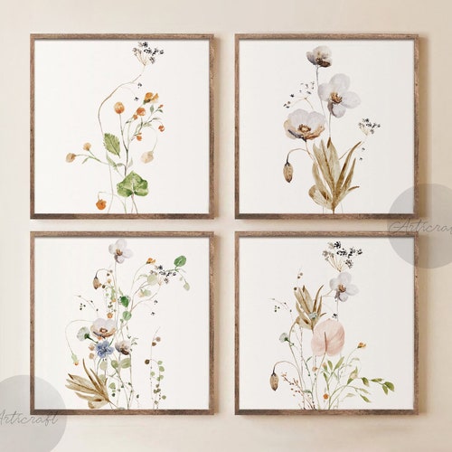 Boho Botanical Print Set of 3 Gallery Wall Art Blush Pink - Etsy