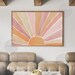 Horizontal Boho Sun Print, Orange & Blush Sun, Watercolor Printable Sun ...