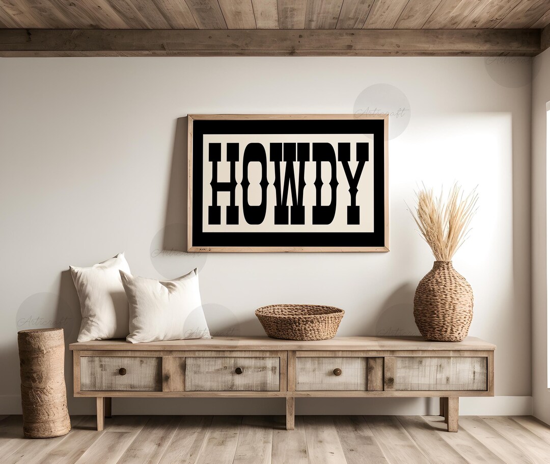 Howdy Printable Poster, Cowboy Cowgirl Print, Western, Southwest Home ...