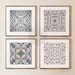 Moroccan Tiles Print Set of 4 Digital Tile Pattern Wall - Etsy