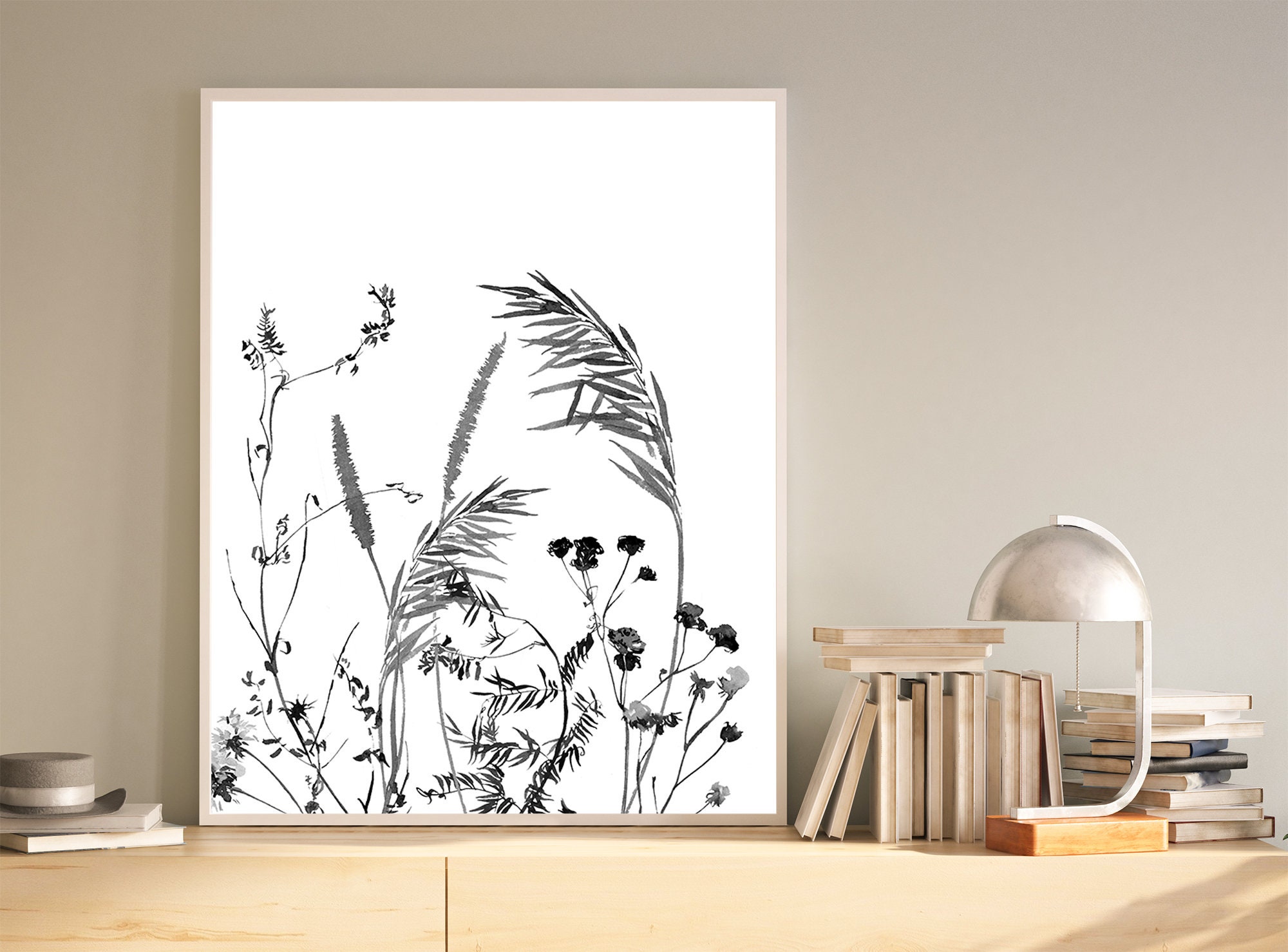 Watercolor Botanical Print Set of 2 Wild Flowers Printable | Etsy