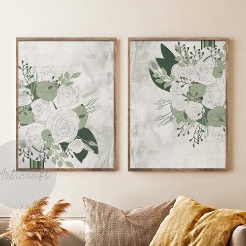 Boho Botanical Print Set of 3 Gallery Wall Art Blush Pink - Etsy