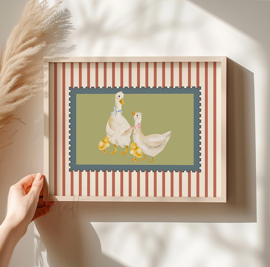 Family of Ducks Printable Poster, Mom, Dad and Baby Geese Nursery ...