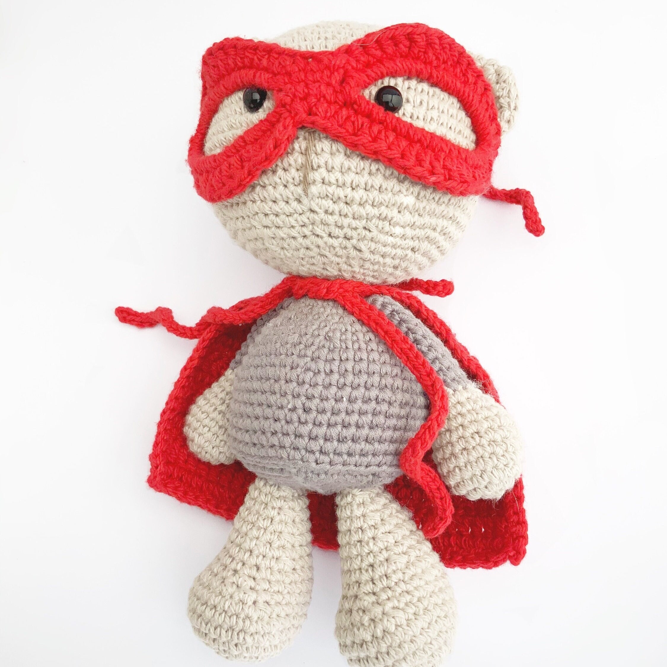 Superhero Teddy Bear Crochet Pattern. Amigurumi Pattern. Digital File ...