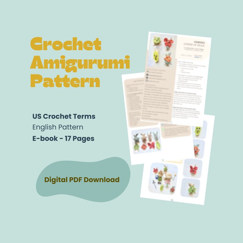 No Sew Korok Crochet Pattern. Legend of Zelda. Amigurumi Pattern. Games ...