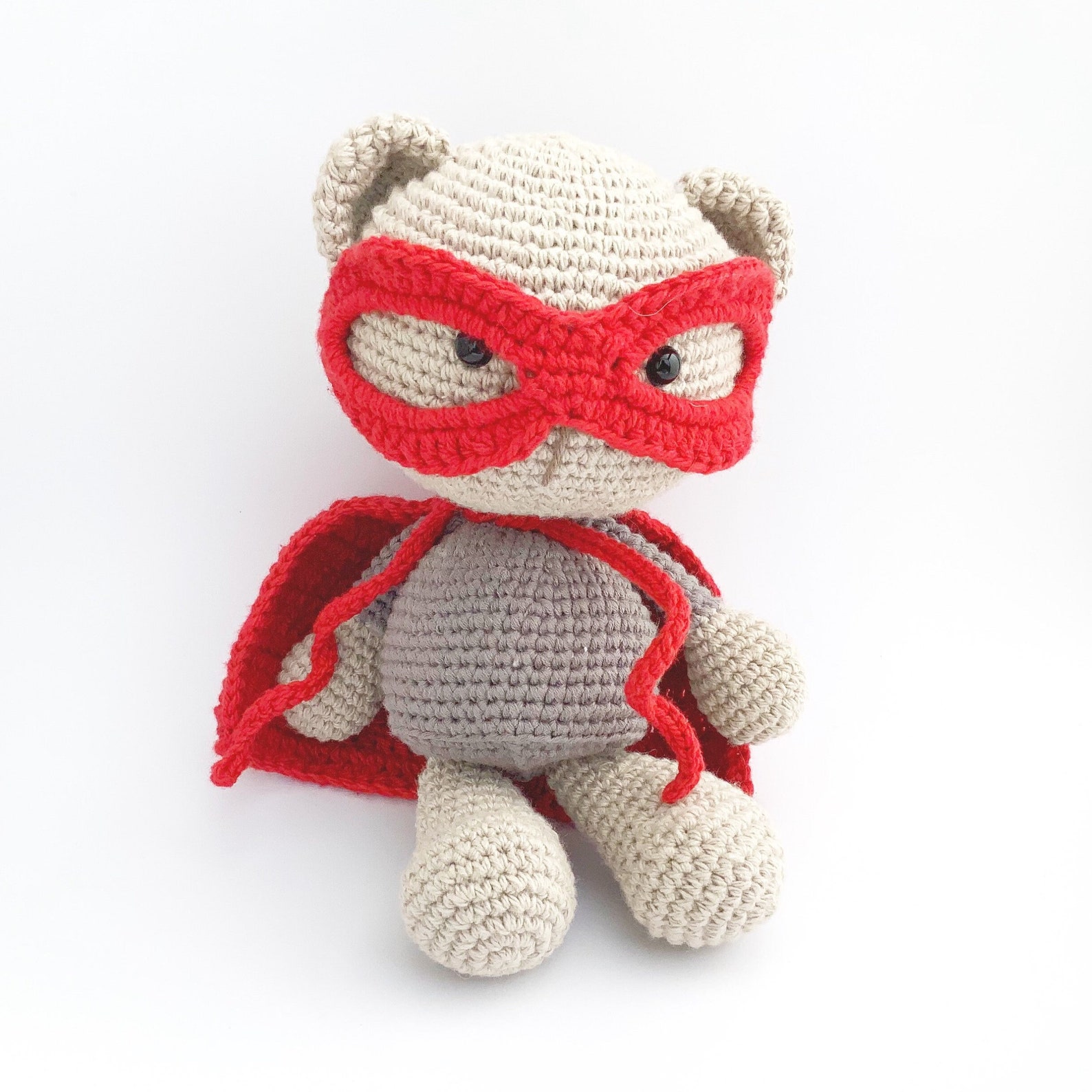 Superhero Teddy Bear Crochet Pattern. Amigurumi Pattern. Digital File ...