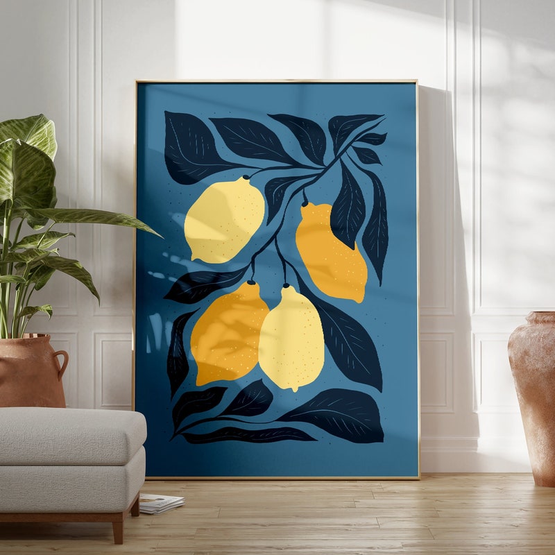 Blue Kitchen Art - Etsy