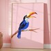 Pink Toucan Print Design Bird Wall Art Home Decor Living - Etsy