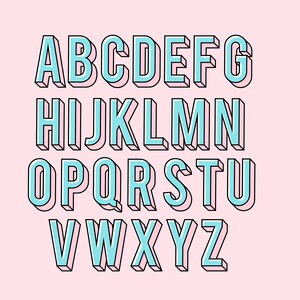 Custom Letter Print, Personalised Alphabet Print, Colourful Initials ...