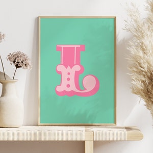 Personalised Colourful Letter Print, Gift for Friend, Custom Alphabet ...