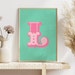 Personalised Colourful Letter Print, Gift for Friend, Custom Alphabet ...