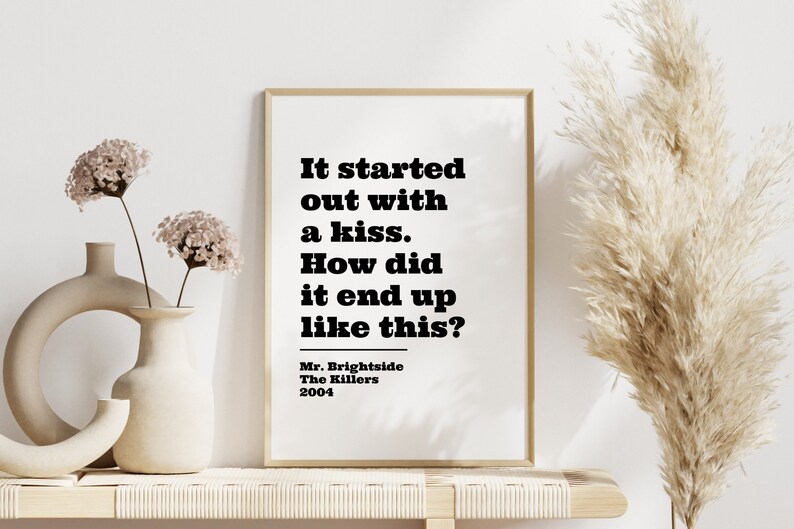 Personalised Music Poster, Custom Lyrics Print, Colourful Wall Art ...