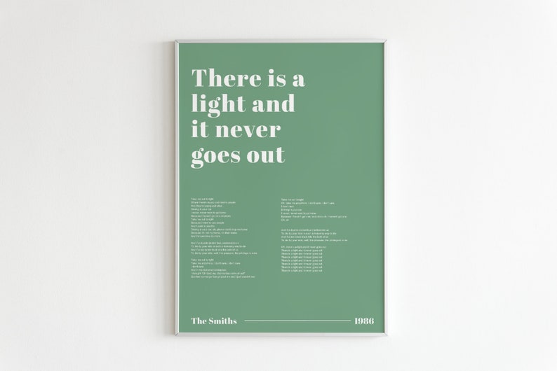 Personalised Song Poster Lyrics Print Special Gift Any Song - Etsy