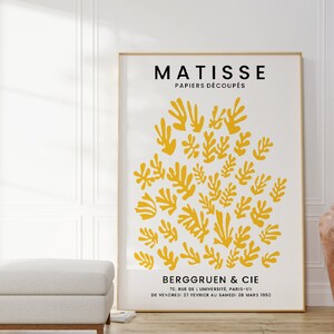 Set of 2 Yellow Henri Matisse Prints, Abstract Art, Matisse Wall Art ...