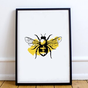 Manchester Yellow Bee Print Design | Manchester City | Home Decor ...
