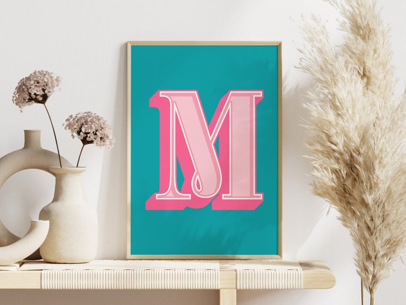 Personalised Letter Print T For Friend Custom Alphabet Etsy