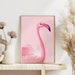 Flamingo Print, Pink Animal Poster, Fun Prints, Living Room/ Bedroom ...