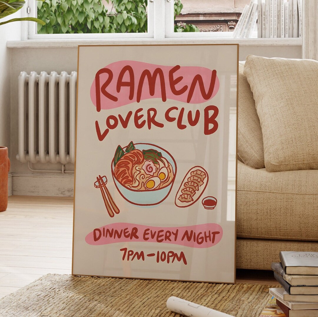 Ramen Kitchen Wall Print, Asian Pop Art, Dinner Wall Art, Japanese Food ...