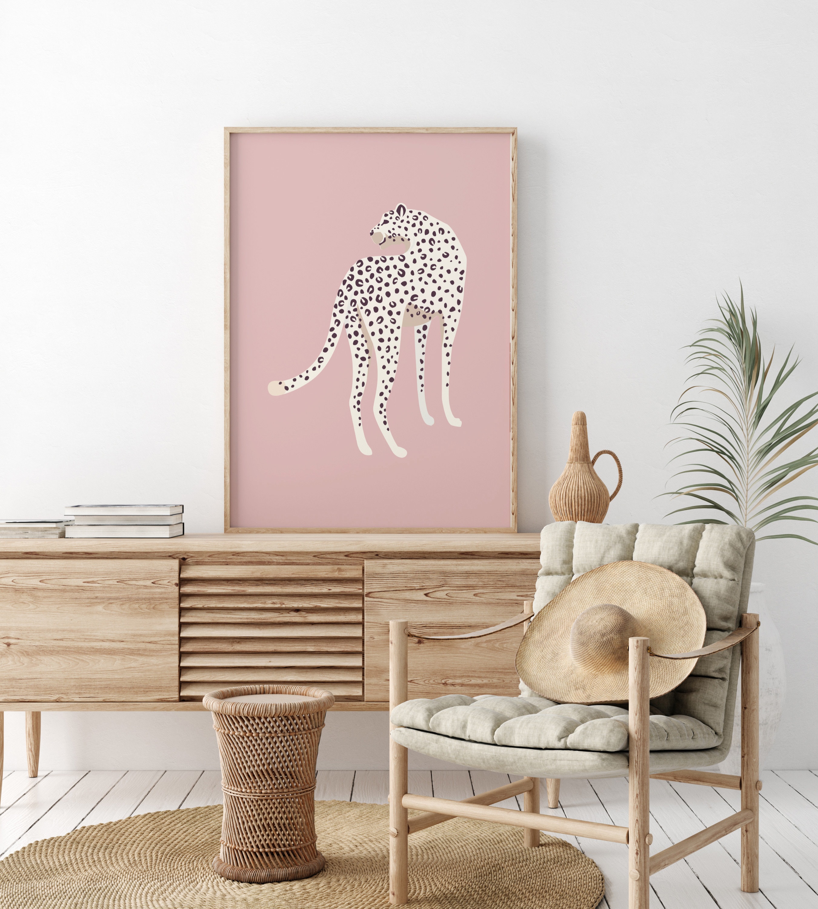 Pink Leopard Print Bedroom