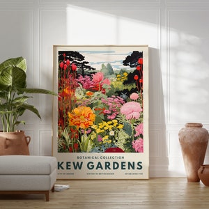 Kew Gardens Flower Poster, Colourful Plant Print, Wildflowers ...