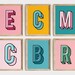 Custom Letter Print, Personalised Alphabet Print, Colourful Initials ...