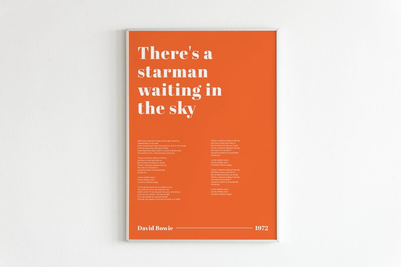 Personalised Song Poster Lyrics Print Special Gift Any Song - Etsy