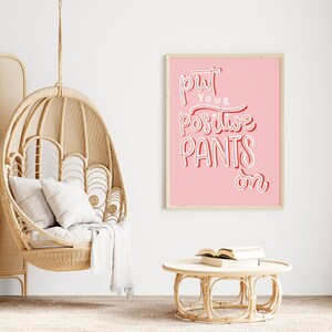 Pink Positive Quote Print Design Wall Art Home Decor - Etsy