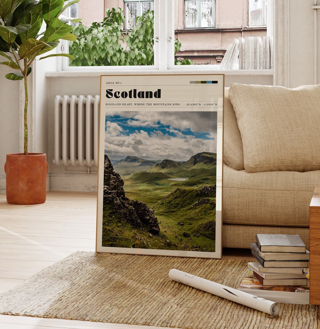 Scotland Print, Travel Poster, Landscape, Nature Wall Art, Highlands ...