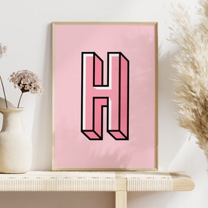 Custom Bold Letter Print, Personalised Alphabet Print, Colourful ...
