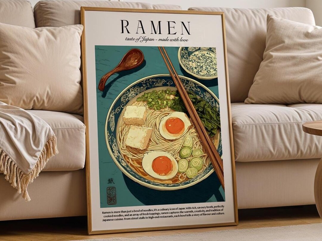 Japanese Ramen Print: Culinary Illustration, Asian Kitchen Decor - Etsy