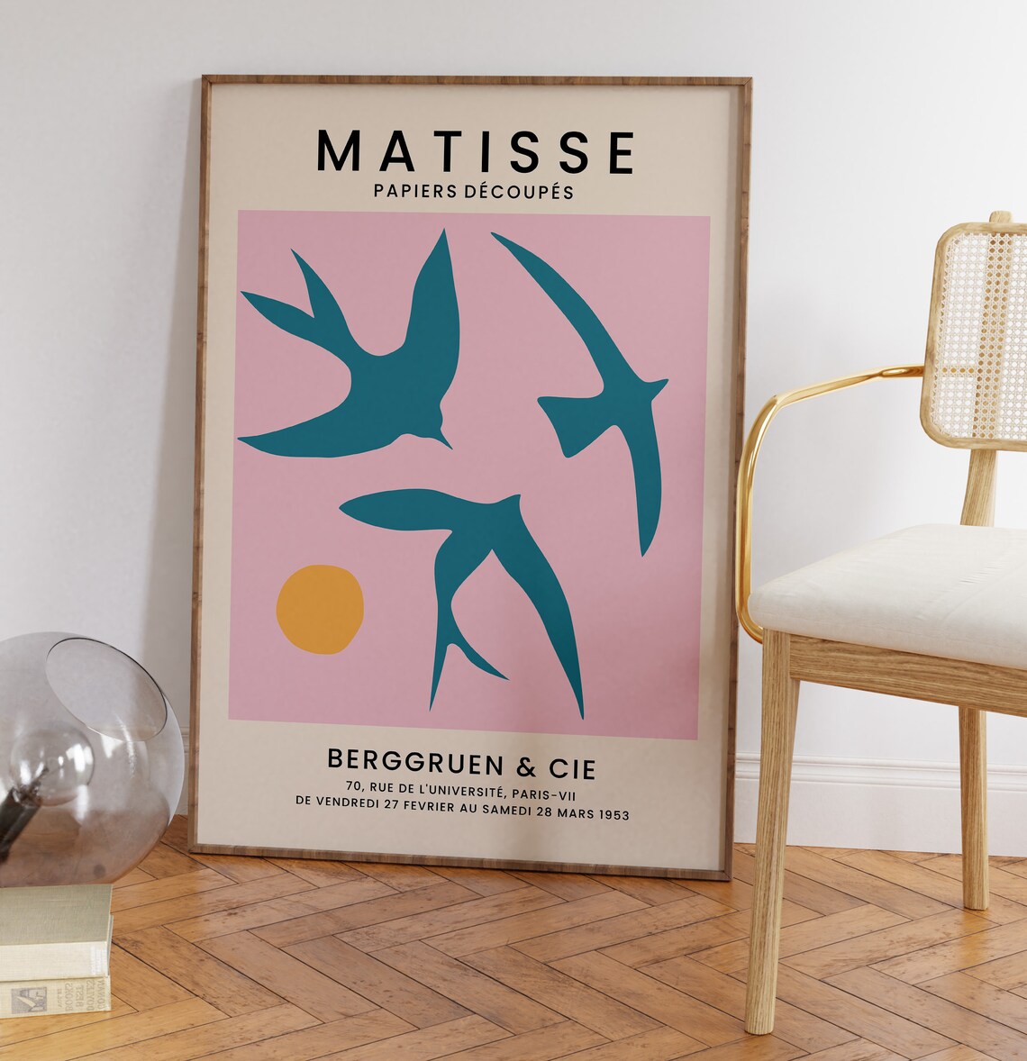 Henri Matisse Birds Print, Pink and Blue, Nature Animals, Modern ...