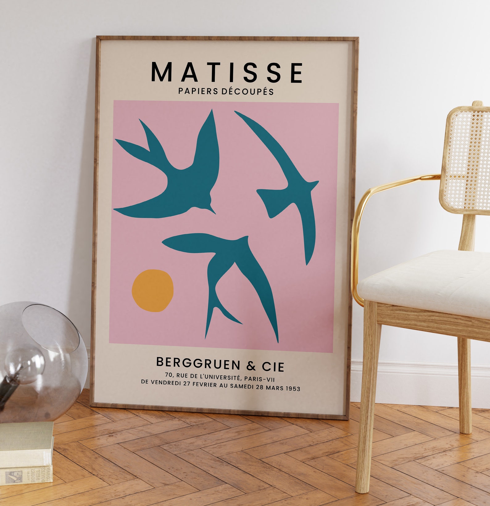 Henri Matisse Birds Print, Pink and Blue, Nature Animals, Modern ...