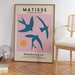 Henri Matisse Birds Print, Pink and Blue, Nature Animals, Modern ...