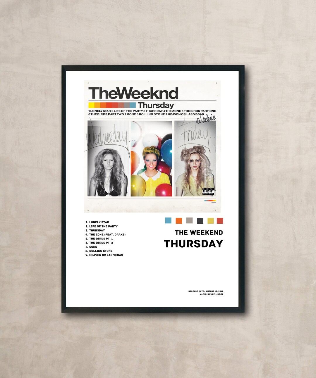 THE WEEKND Thursday Album Poster - Etsy