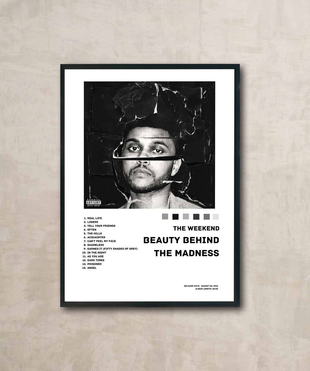 THE WEEKND Beauty Behind the Madness Album Poster - Etsy UK
