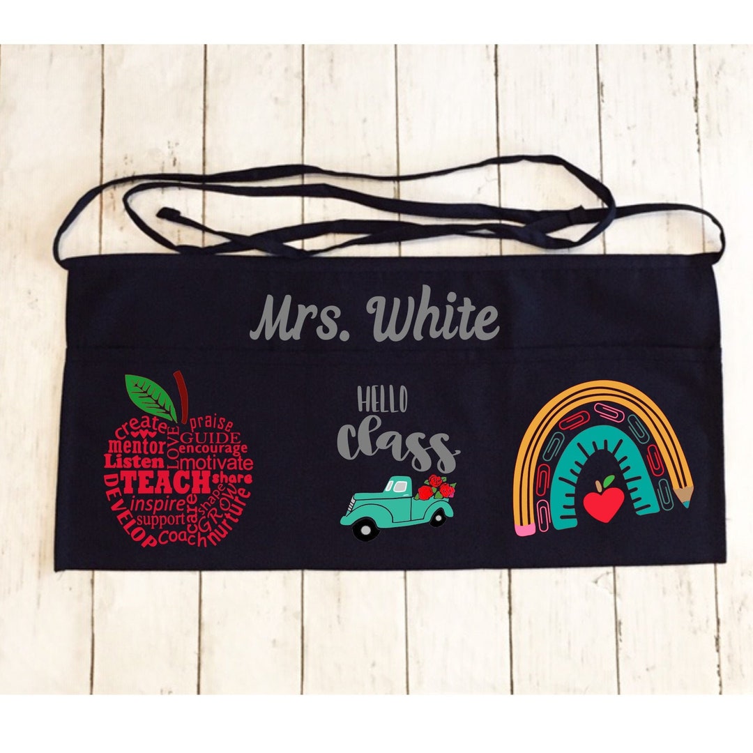Teacher Apron With Pockets-personalized Teacher Apron-custom Teacher ...