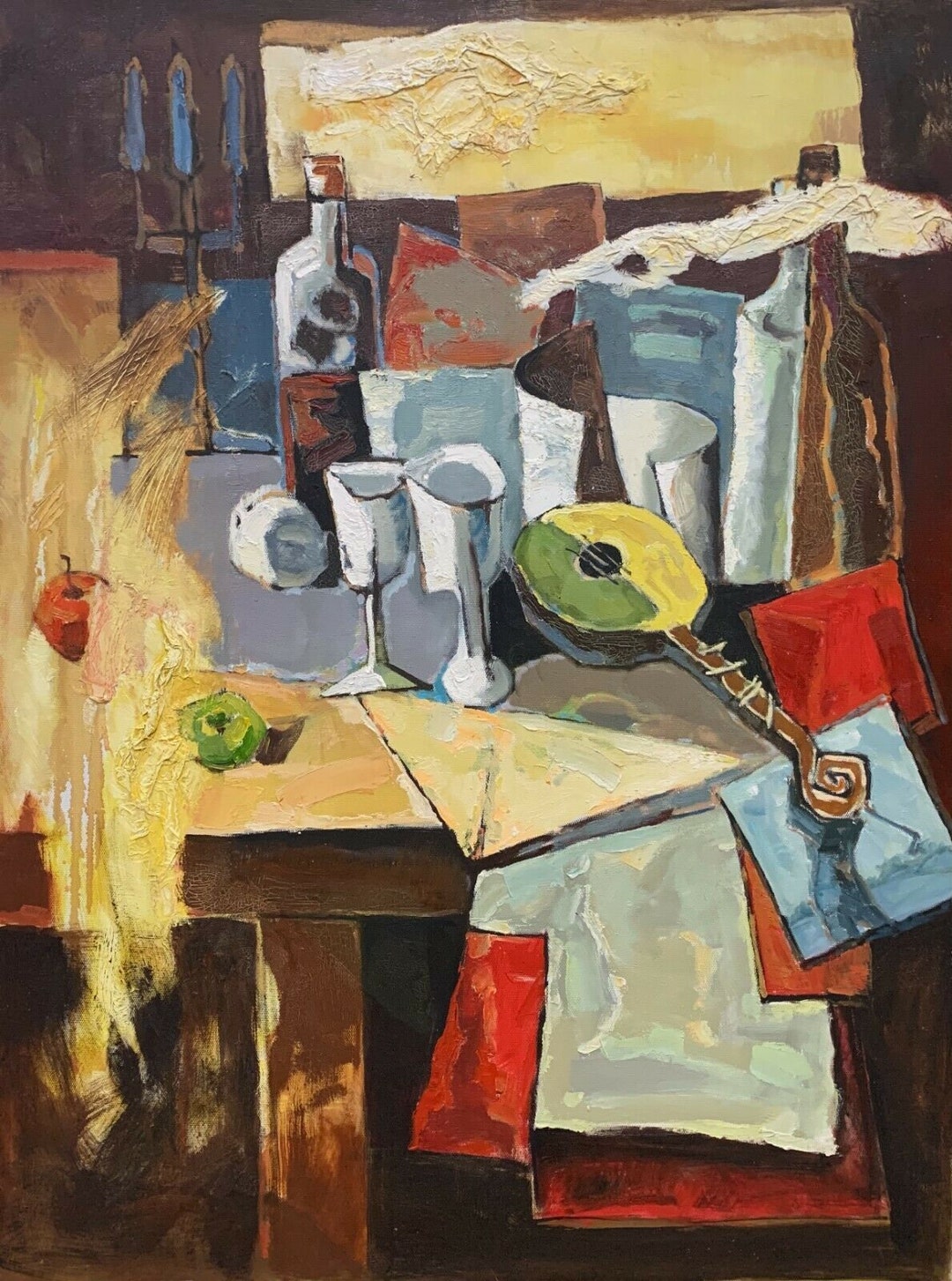Still Life Abstract Painting Oil Painting on Canvas / Still Life Oil ...