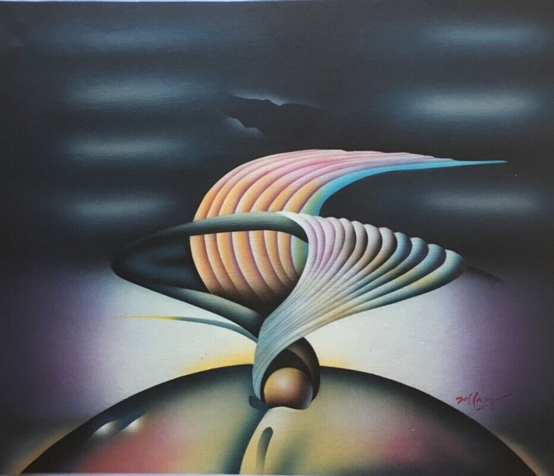 Abstract Comet Painting Oil on Canvas / Abstract Comet Original Oil ...