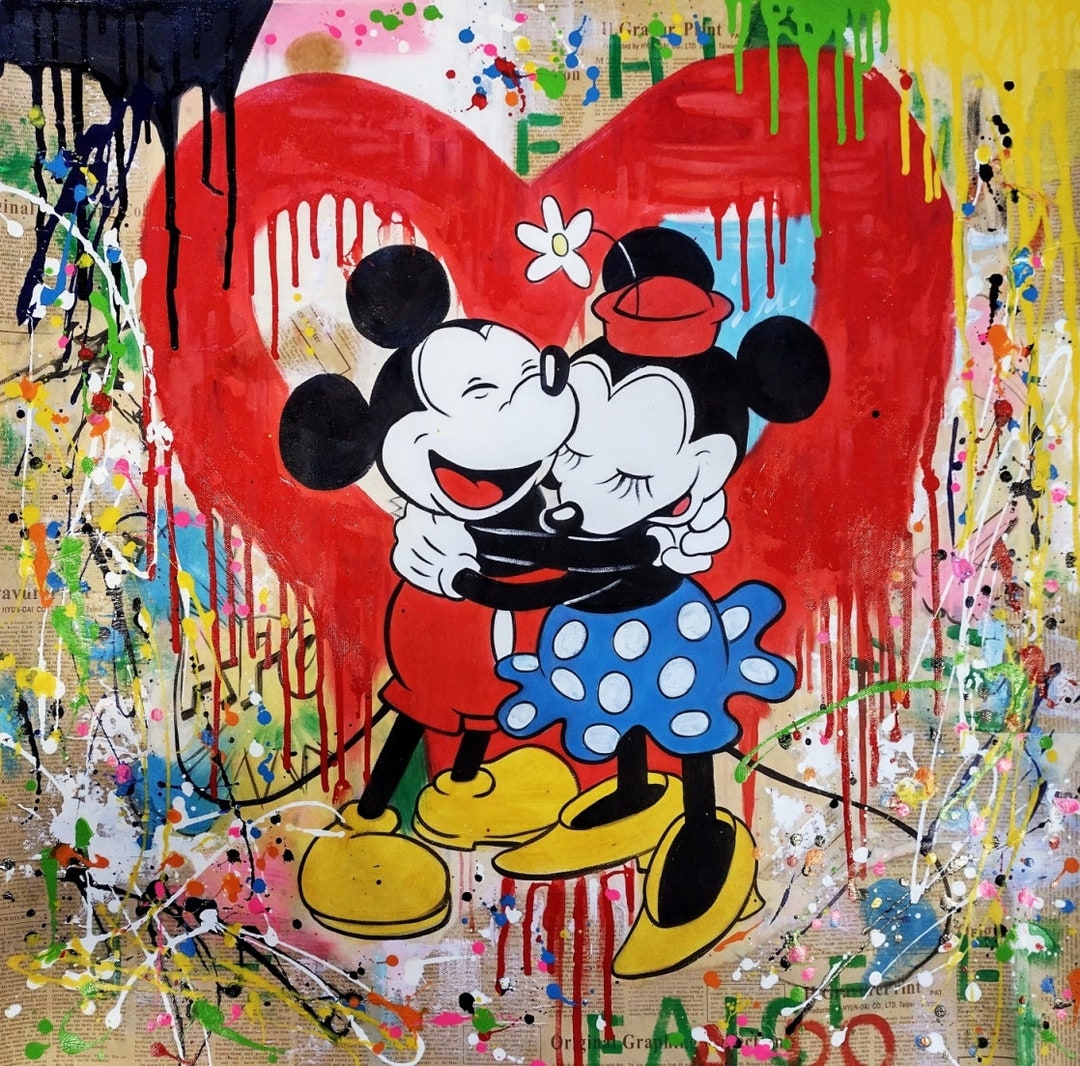 Street Art Portrait Comics Painting Oil Painting on Canvas Signed ...