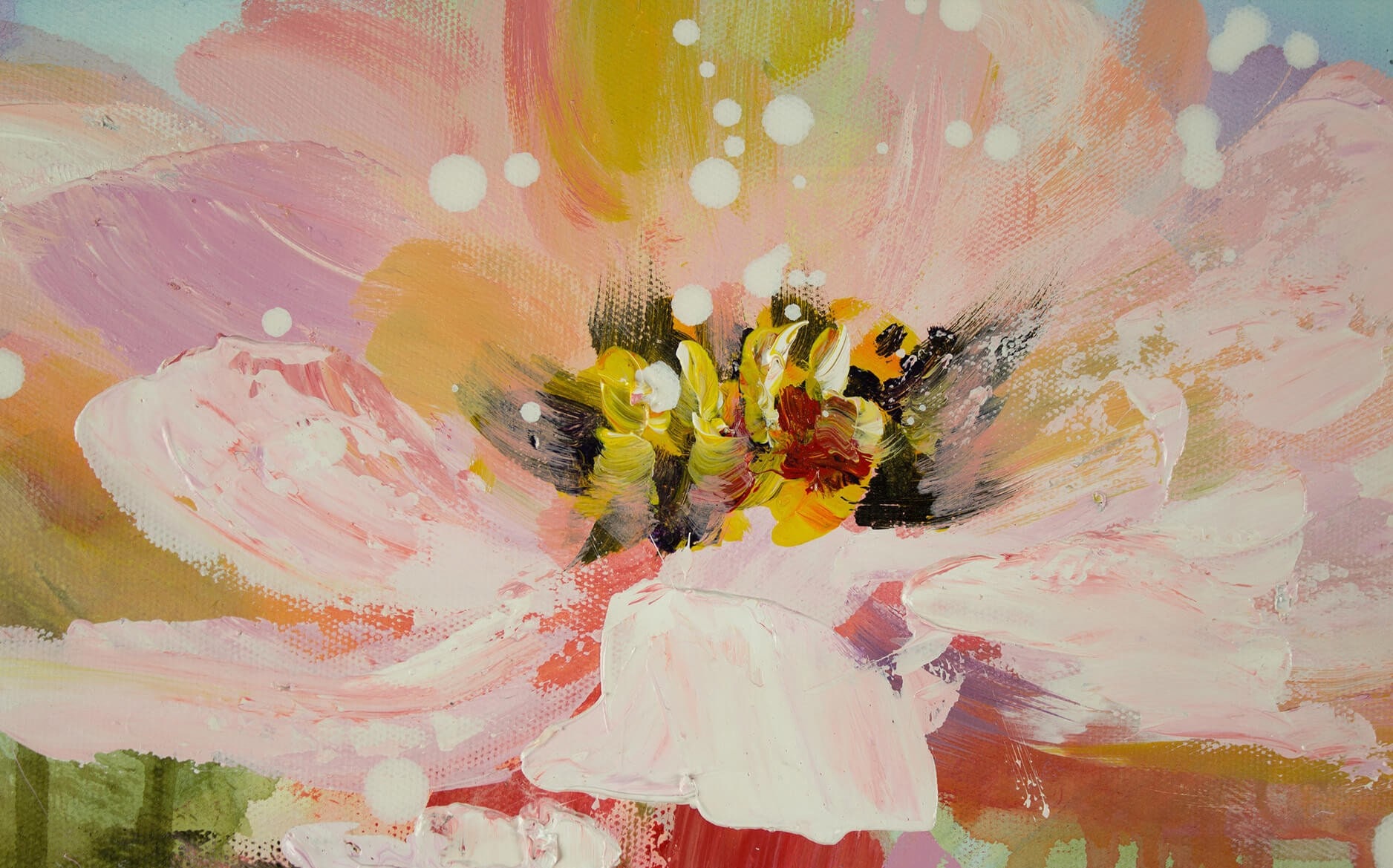 Abstrakt Malerei Acryl Blumen auf leinwand / abstract flowers acrylic ...