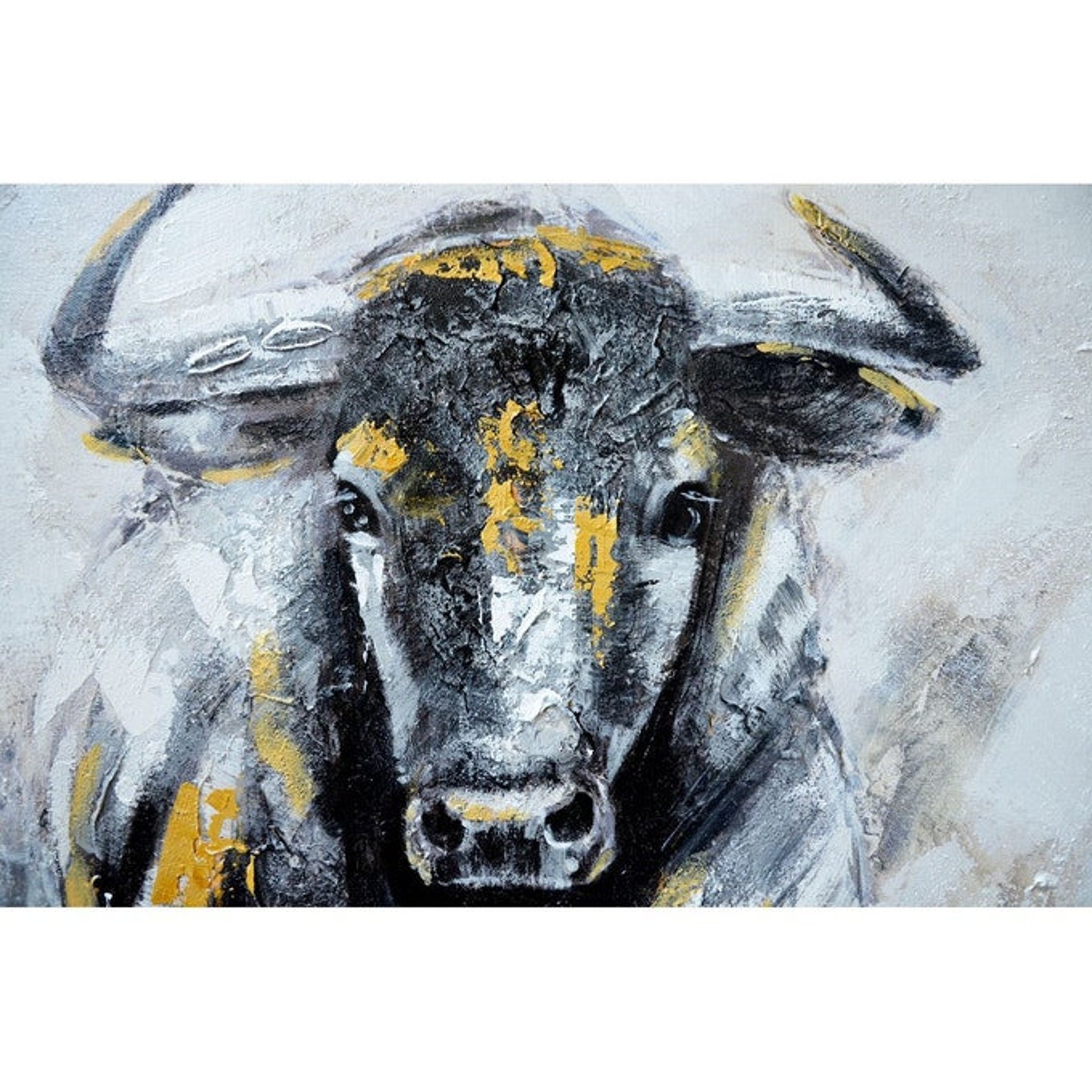 Animal Bull Painting Acrylic Painting on Canvas / Animal Bull Acrylic ...