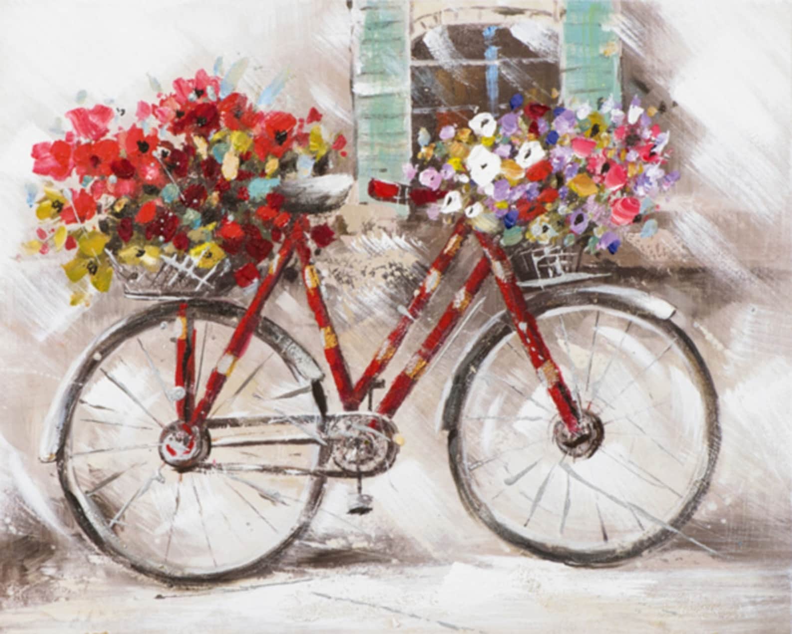 Street Scene Painting Painting on Canvas Signed / Street Life Painting ...