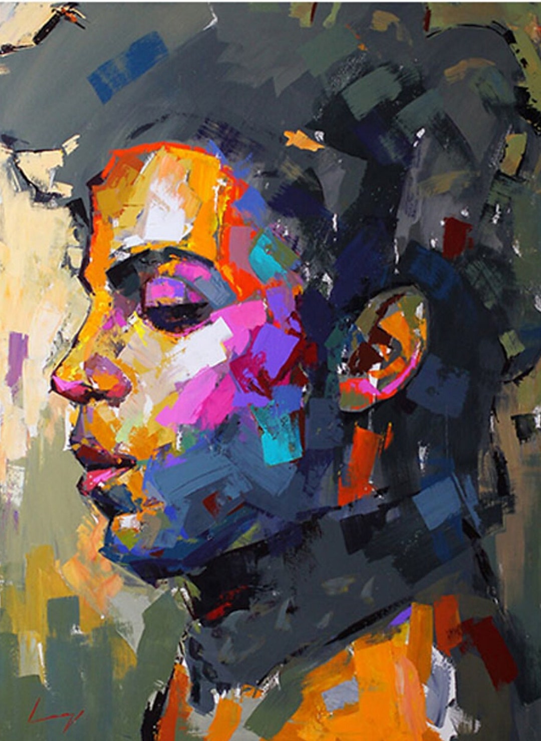 Portrait Man Painting on Canvas / Figure Man Painting on Canvas - Etsy