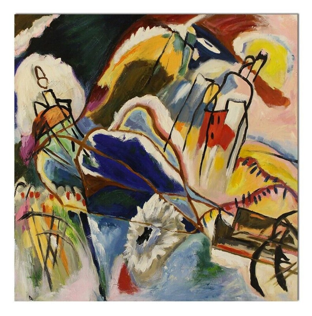 Kandinsky Improvisation Number 30-60x60cm Oil Painting Canvas Signed - Etsy