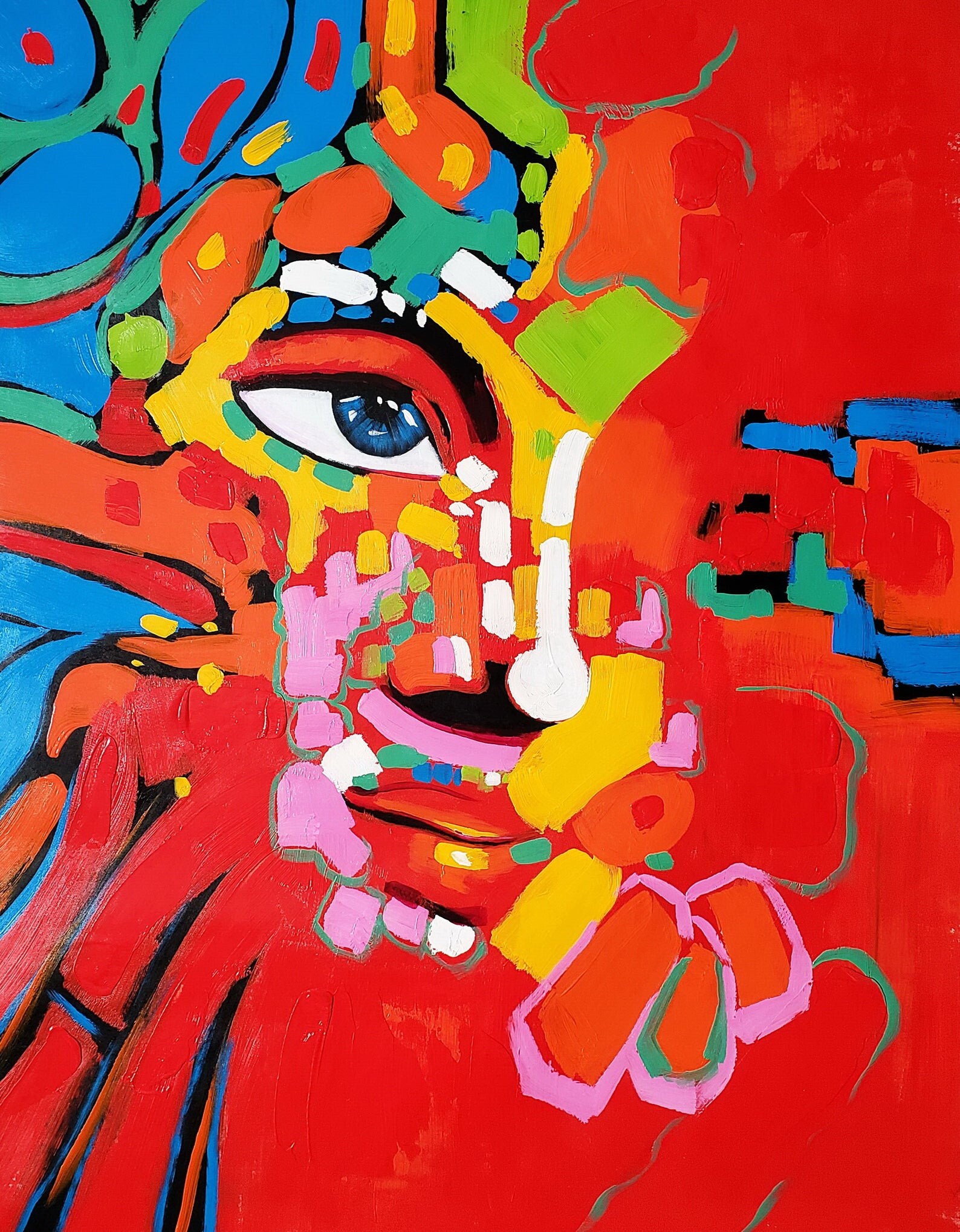 Abstract figure woman oil painting on canvas - Etsy France