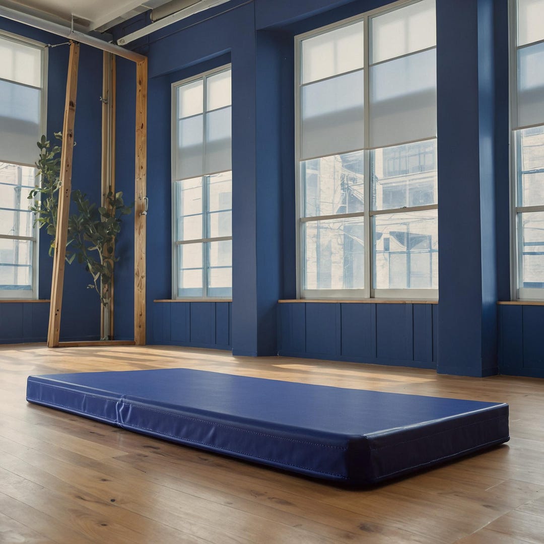 Navy Gymnastics Crash Mat: 9cm Thick High Density Foam Landing Mat ...