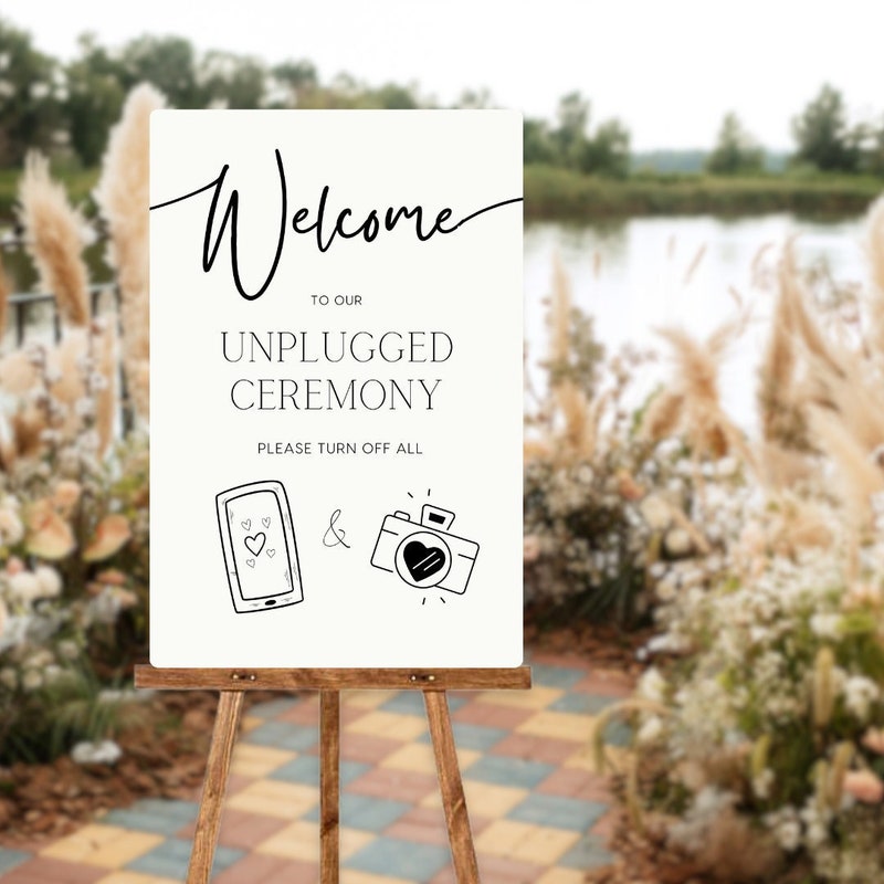Unplugged Ceremony Sign - Etsy UK