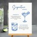 Royal Blue Signature Drinks Sign | Wedding Signature Cocktails Sign ...