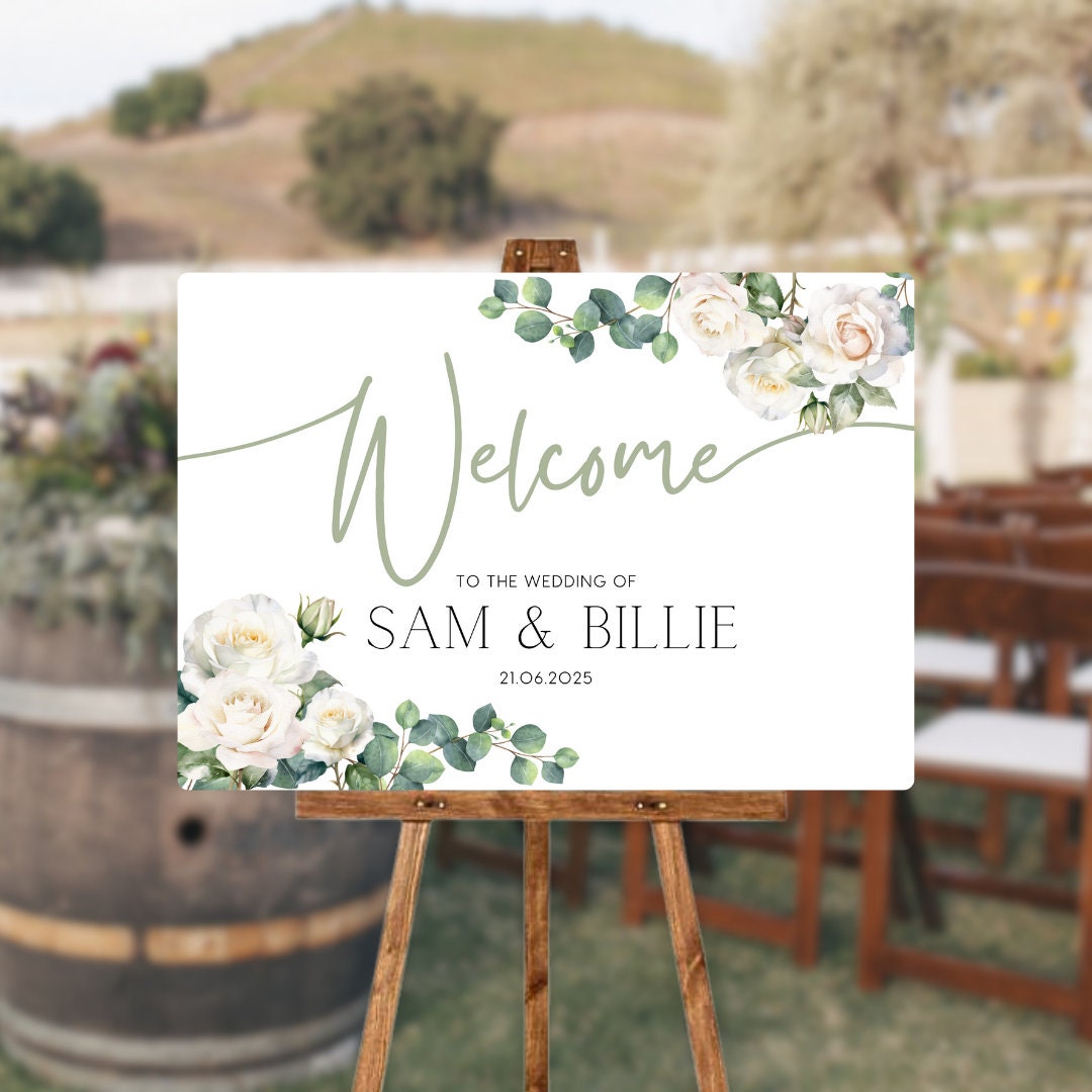 Custom Wedding Welcome Sign | Custom Wedding Welcome Board | Custom ...