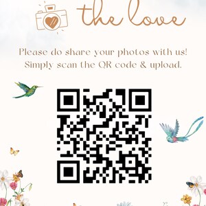 Wild Flowers Photo Sharing QR Code Sign | Fairytale Capture the Love ...